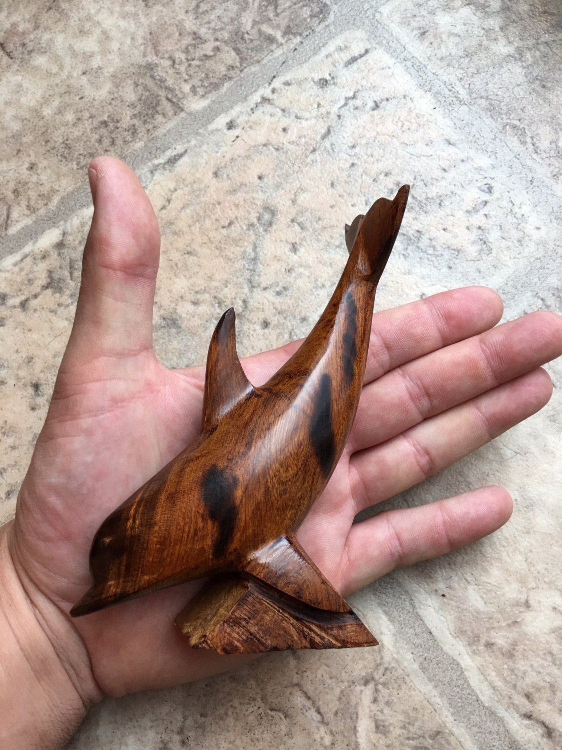 Ironwood Dolphin Wood Carving Hand-Carved from Arizona