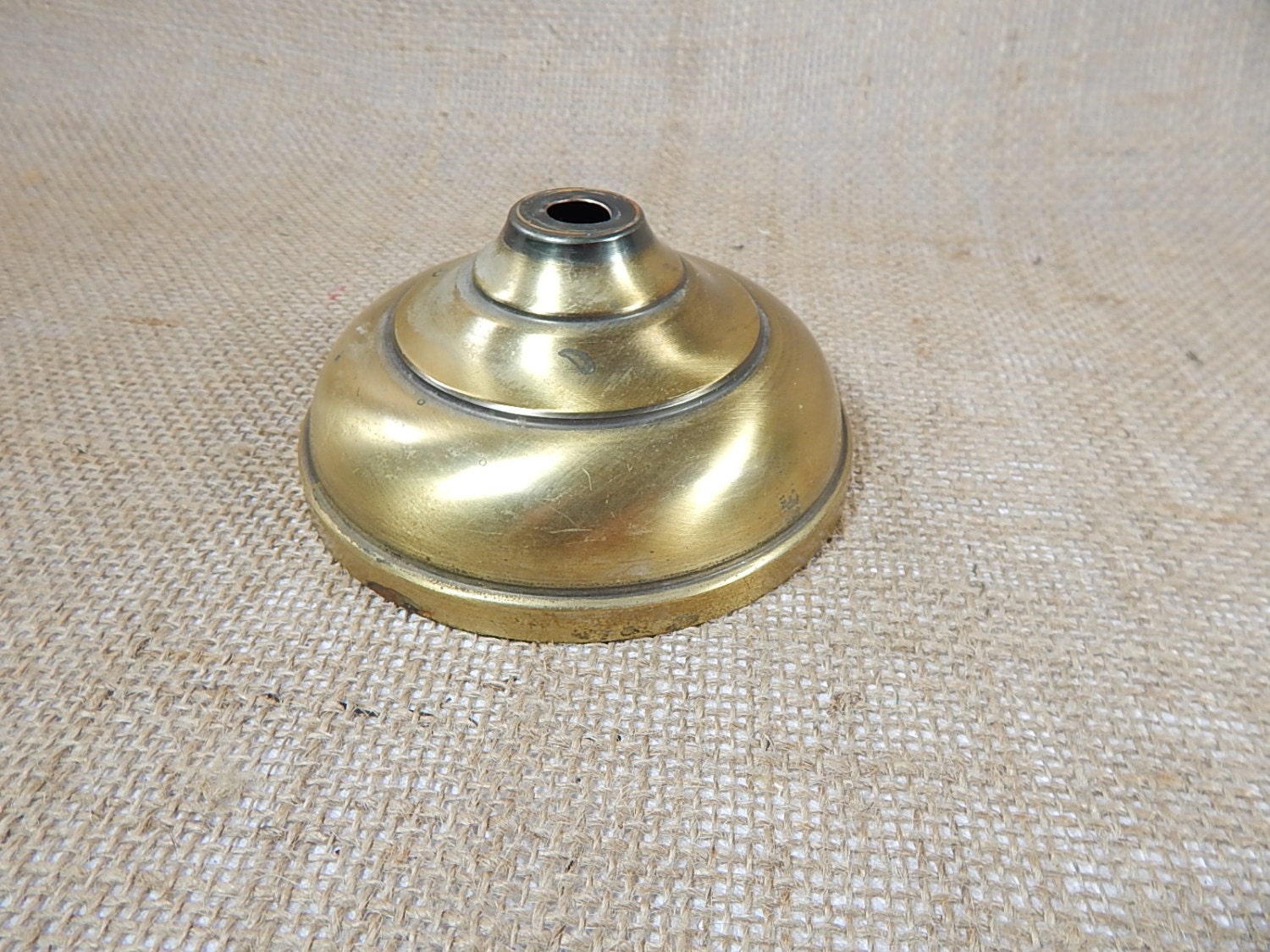 Vintage Antique Brass Lamp Base Lamp Spacer 1970's by PoutyPeacock