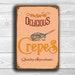 CREPES SIGN Crepes Signs Restaurant Sign Cafe Sign Diner