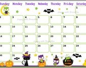 Cute Party Printables Calendars Printables by HappywithPrintables
