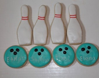 Bowling pin cookie | Etsy
