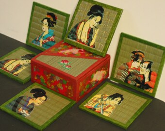 Japanese coasters | Etsy