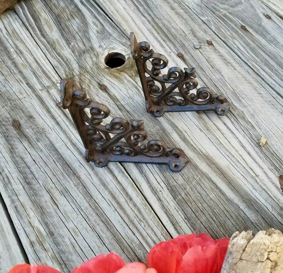Corner brackets shelf brace iron shelf mount rustic corner
