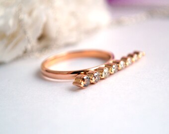 Unique diamond bar ring related items | Etsy