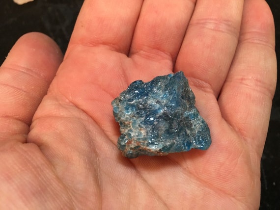 Raw Apatite Crystal Blue Apatite Natural by NewMoonBeginnings