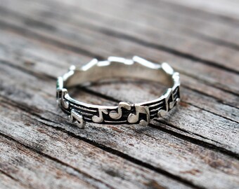 Music note ring | Etsy