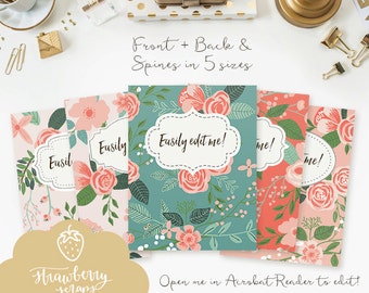 Binder Cover Printable Editable French Country Vintage Rose