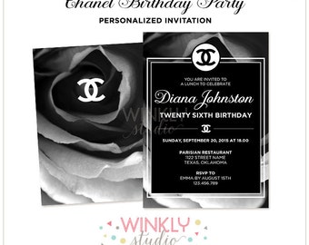 Unique chanel invitation related items | Etsy