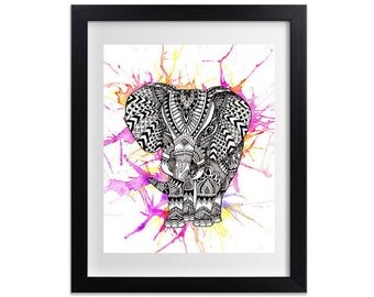 Zentangle elephant | Etsy