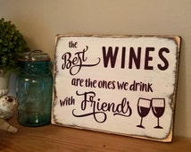 Unique wine signs related items | Etsy