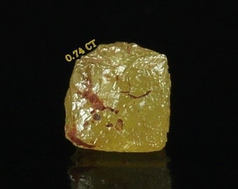 Items similar to Rough Yellow Diamond in 18k Gold- Custom Made on Etsy