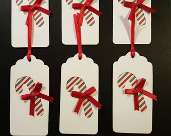 Candy cane gift tags | Etsy