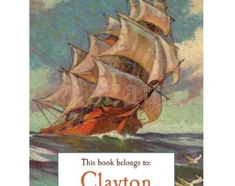 Nautical book plate | Etsy