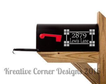 Mailbox Monogram Vinyl Decal / Custom Mailbox by KreativeCorner