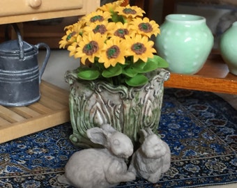 Rabbit garden statue | Etsy