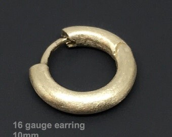 16 gauge hoop earrings men's gauged hoop earrings