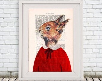 Rabbit Bunny Print Illustration Drawing Digital by Cocodeparis