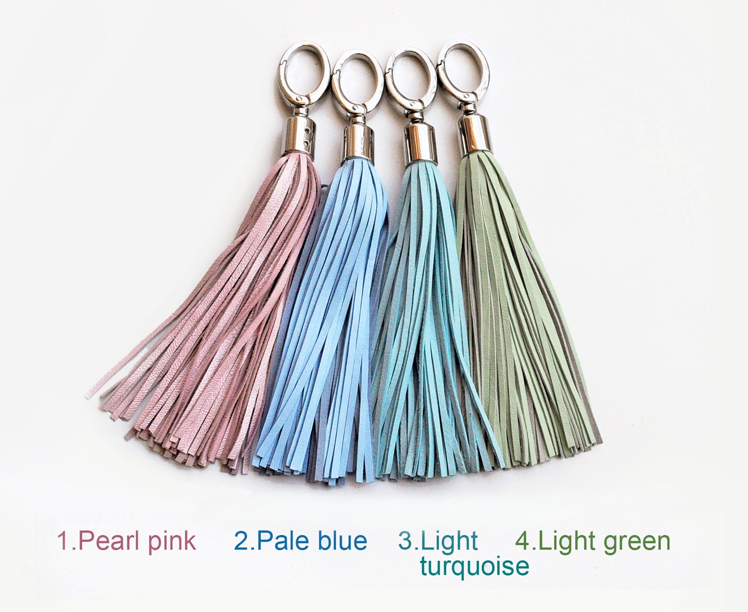 Pastel Tassels Leather Long tassel