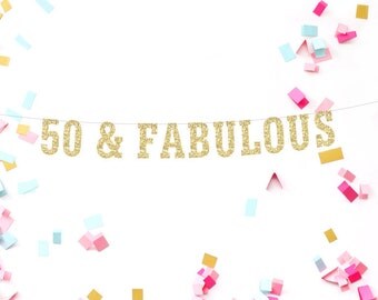 50th birthday banner | Etsy