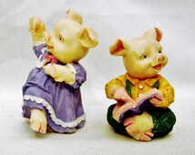 Unique pig figurines related items | Etsy