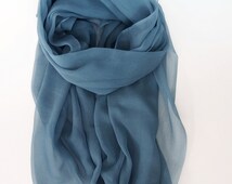 Popular items for slate blue scarf on Etsy