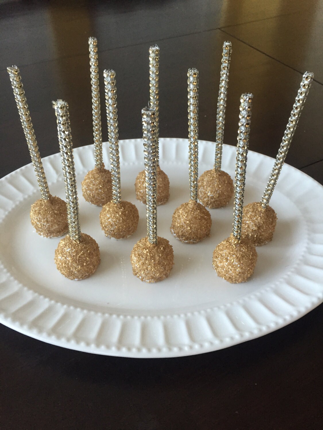 Gold and Silver Bling Cake Pops