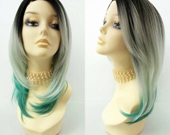 Teal wig | Etsy