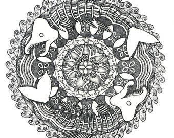 Fish mandala | Etsy