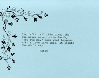 Hafiz quote | Etsy