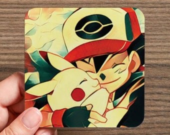 Items similar to Ash and Pikachu Pokémon Nintendo - 8 Bit Pixel Art ...