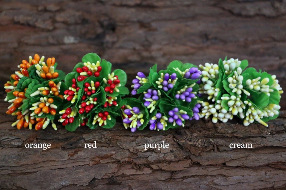 Bunch of 10-Pink Pip Berries Wired Millinery by TopAccessories21