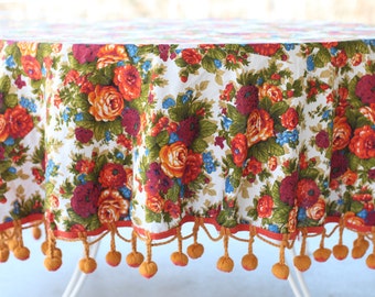 Tassel tablecloth | Etsy