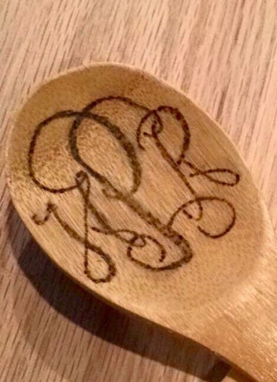 Items similar to Custom monogram wooden spoon on Etsy