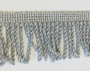 Silver fringe trim | Etsy