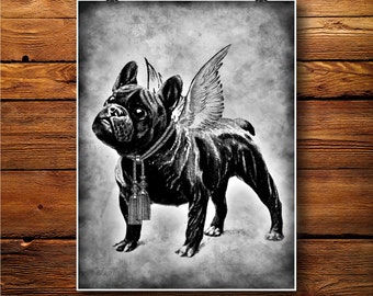 Pug angel | Etsy