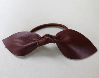 Leather ponytail | Etsy