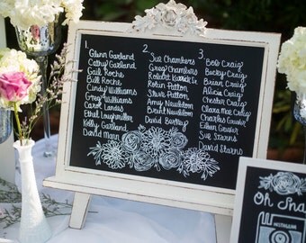 Seating chart easel | Etsy