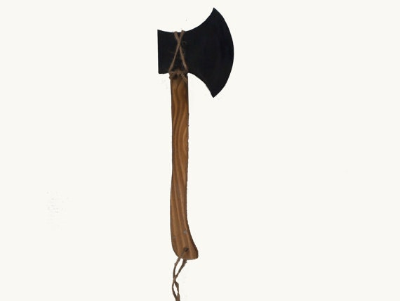 Children's Wooden Black tomahawk Hatchet Youth Scout