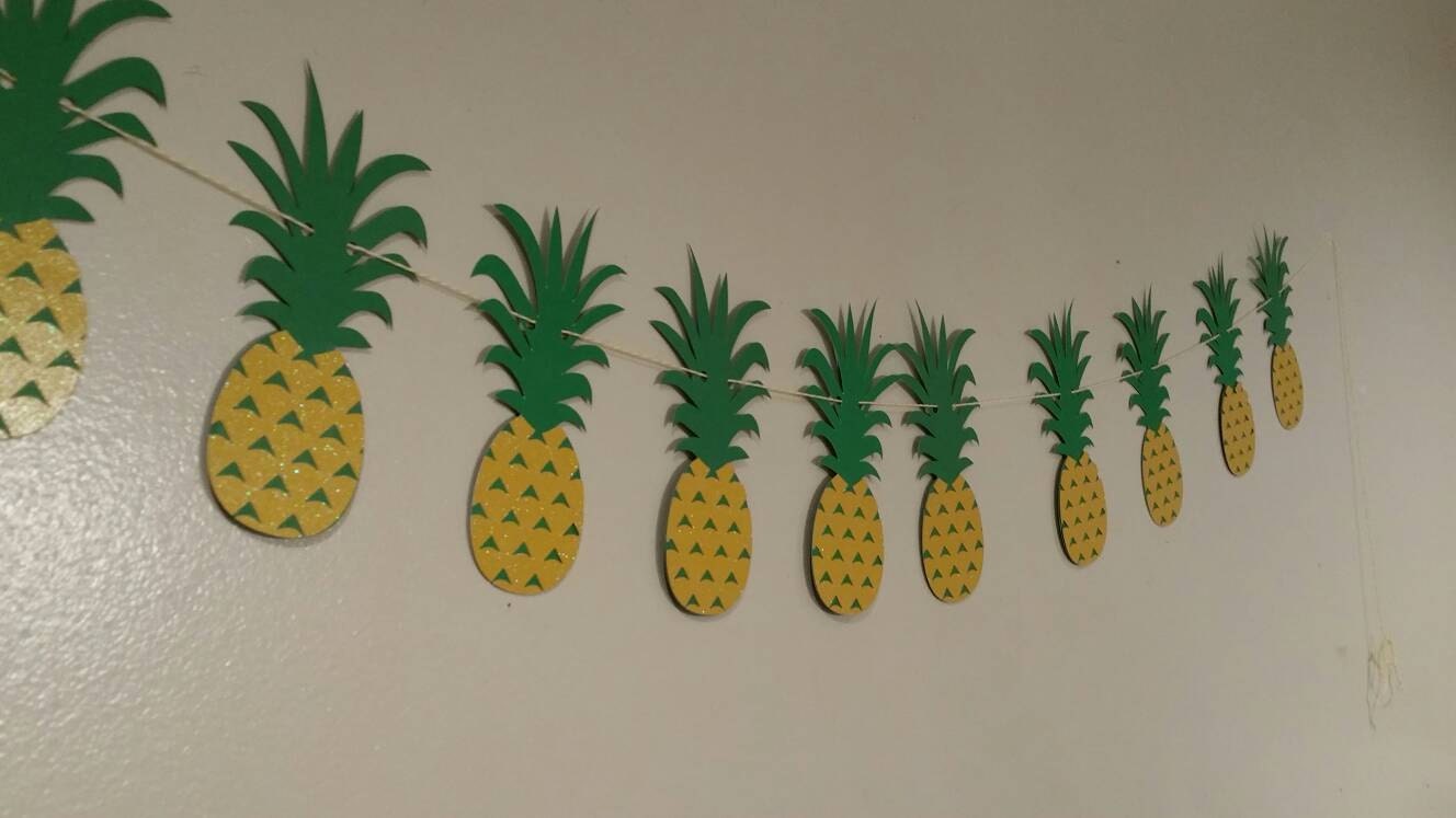 Pineapple party pineapple banner Hawaiian luau Hawaiian