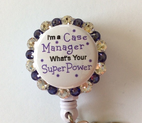 Case Manager Decorative Badge/ID Holder by Lindasbadgeboutique