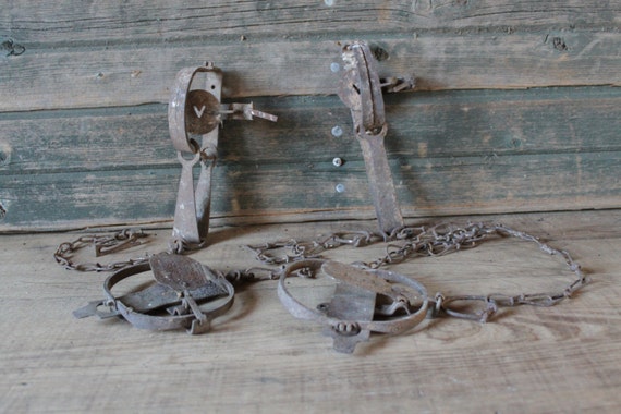 Vintage small game traps ... set of 4