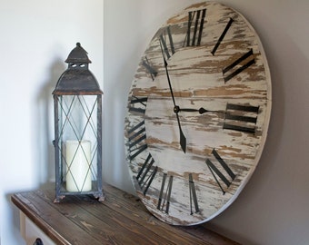 Unique distressed clock related items | Etsy