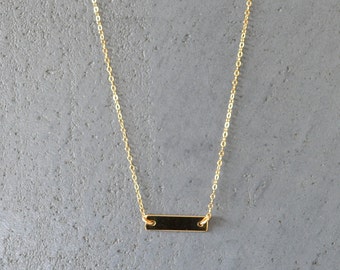 Flat bar necklace | Etsy