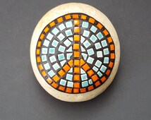 Unique mosaic peace sign related items | Etsy