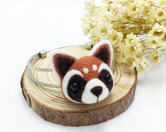 Items similar to Needle Felted Bracelet in Blues with Beads on Etsy