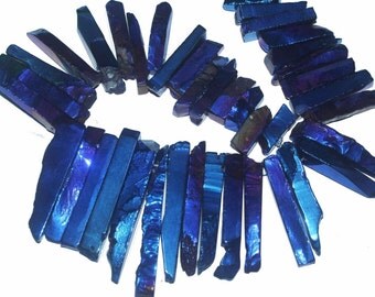 Hammered heavy gauge spike with gemstone choice Nouveau 213