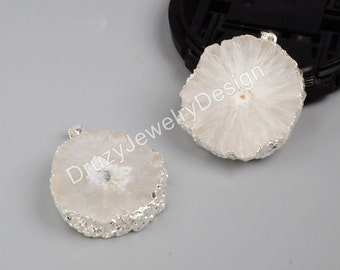 White geode slice | Etsy