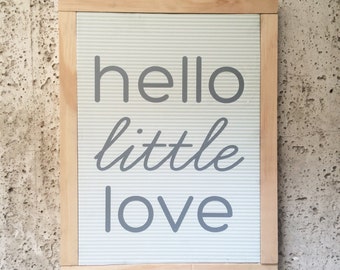Hello love sign | Etsy