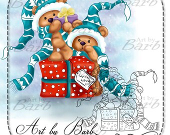 Unique bear digi stamp related items | Etsy