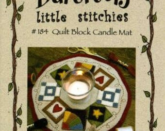 Items similar to Bunny Hop Wool Applique Candle Mat Pattern & Kit on Etsy